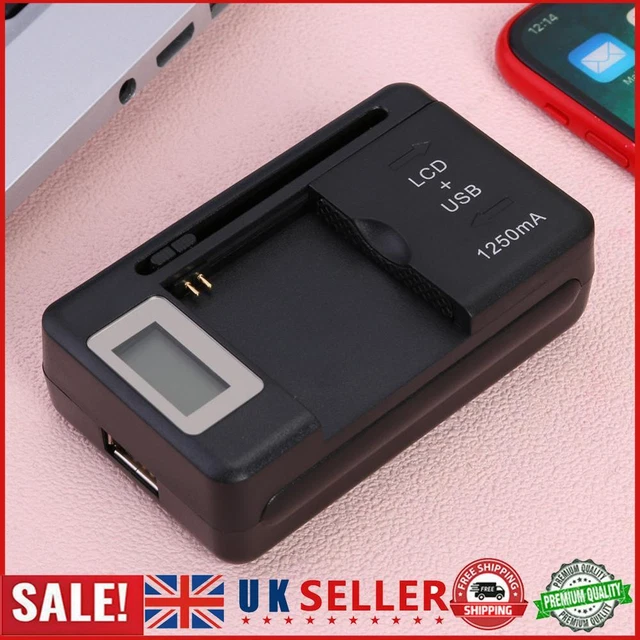 SS-5 UNIVERSAL LCD Indicator Screen Phone Battery Charger USB Wall ...