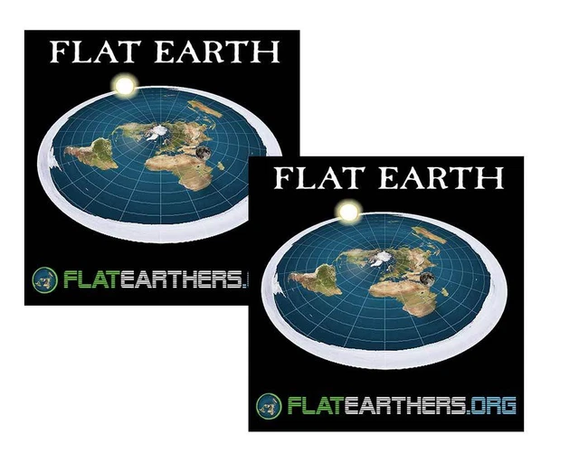 3 FLAT EARTH Map Sticker- Flat Earth Bumper Sticker- Flat Earthers ...