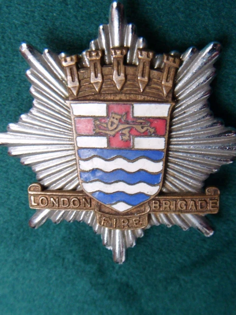 VINTAGE LONDON FIRE BRIGADE (Cut Towers) Enamel Cap Badge Pre 1974 £18. ...