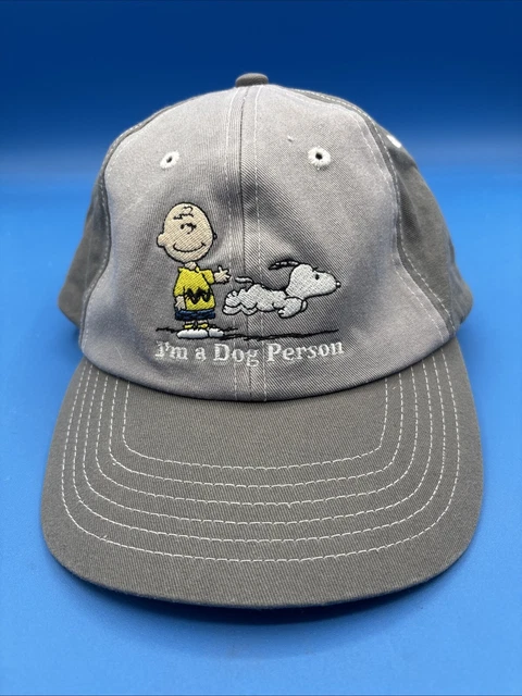 CHARLIE BROWN “ I’m A Dog Person” Adjustable Baseball Cap £9.80 ...