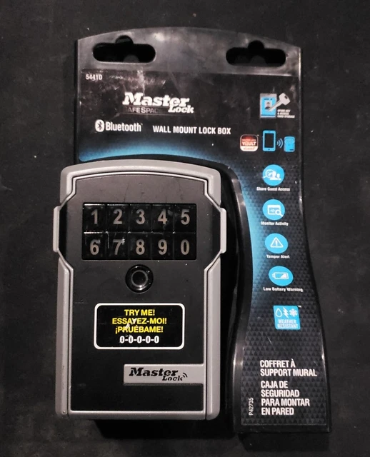 MASTER LOCK SAFE Space Bluetooth Wall Mounted Lock Box $170.00 - PicClick