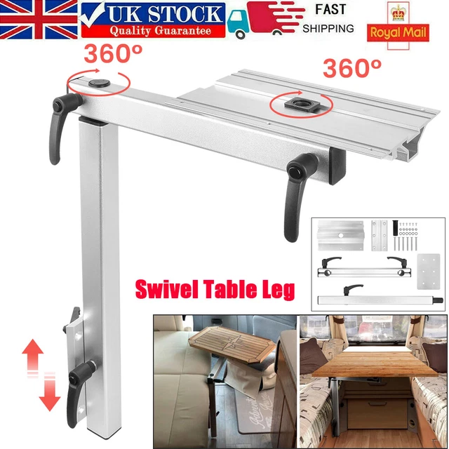 DETACHABLE 360° SWIVEL Table Leg VW T5 T6 Campervan Caravan Motorhome ...