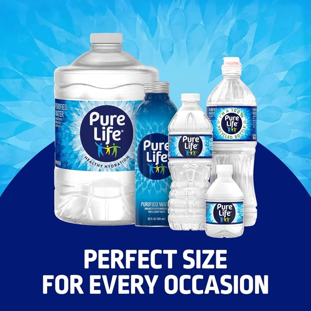 PURE LIFE PURIFIED Water 8 Fl Oz Plastic Bottled Water 24 Pack £4.78 ...