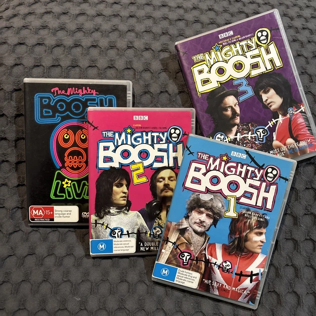 THE MIGHTY BOOSH 1 2 3 + Live DVD Bundle Lot Region 4 - 4 DVD Lot BBC ...