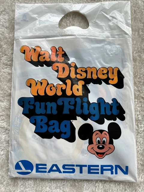 WALT DISNEY WORLD Eastern Airlines Flight Fun Bag 1980 Vintage $28.00 ...