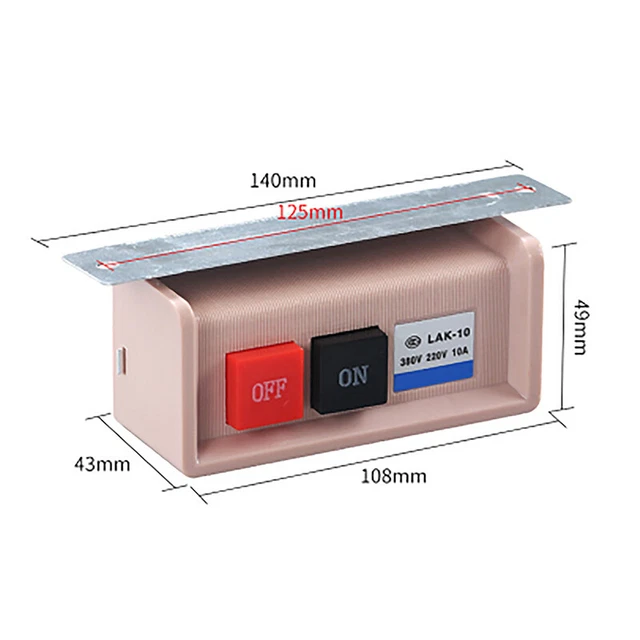 ON/OFF START STOP Flush Mounted Push Button Switch Sewing machine ...