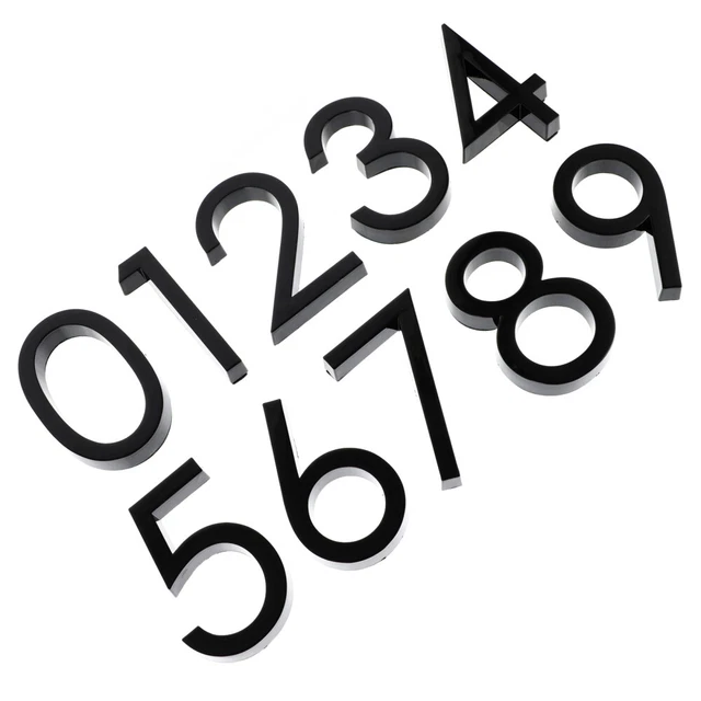 20PCS STICKY NUMBER Floating Street Numbers 0 9 Number Sticker £26.78 ...
