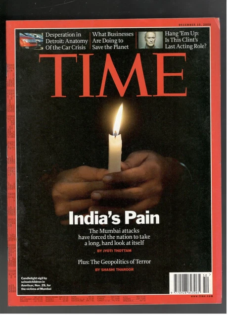 INDIA'S PAIN THE Mumbai Attack Terror Time Magazine 2008 December 15 £ ...