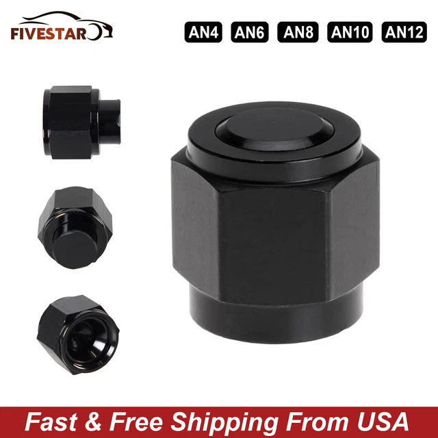 FEMALE FLARE FITTING Cap 4/6/8/10/12AN Pipe Plug Nut Block off Fuel ...