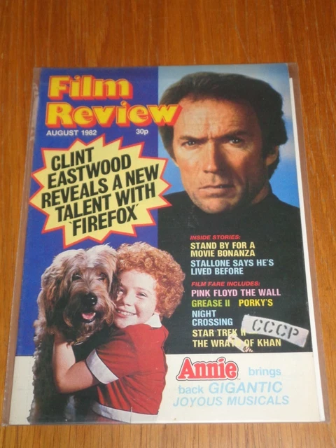 FILM REVIEW MAGAZINE 1982 Aug Clint Eastwood. Sylvester Stallon. Pink ...