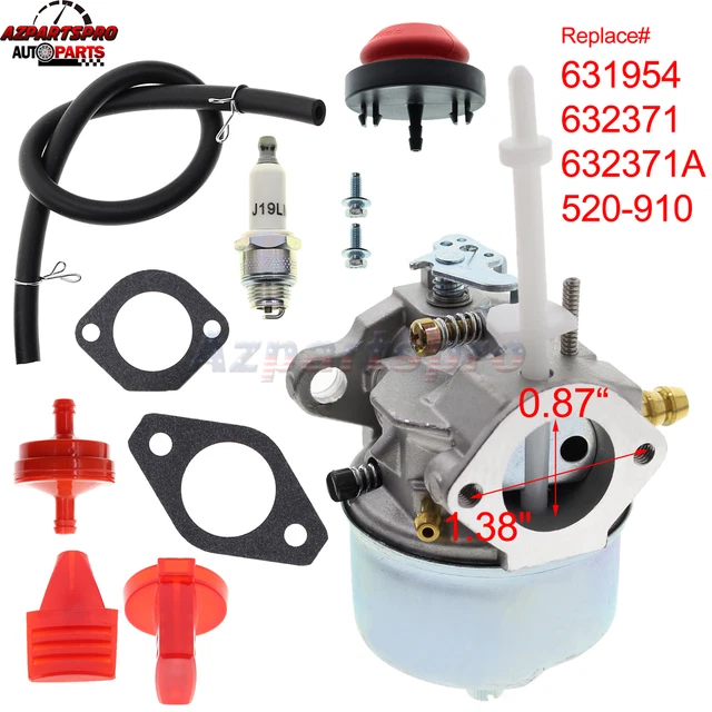 CARBURATEUR CARB ASSY pour moteurs Tecumseh H70 HSK70 7 HP 631954 ...