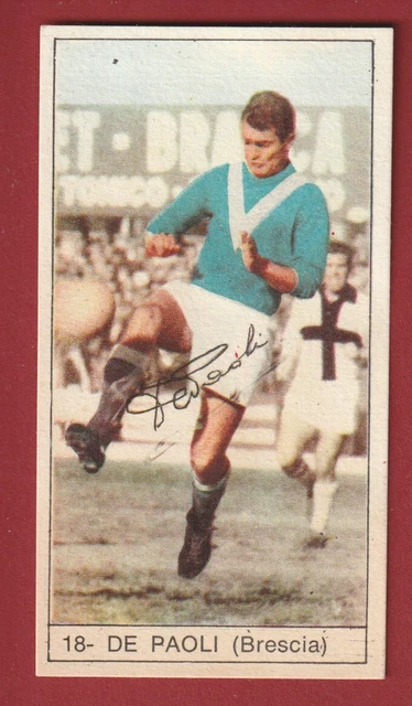 FIGURINA CALCIATORI BAGGIOLI Calcio Italia 1965 Autografo #38 Brescia ...
