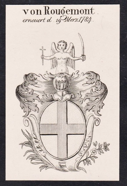 ROUGEMONT ARMOIRIES COAT Of Arms Héraldique Heraldry Genealogie EUR 15 ...