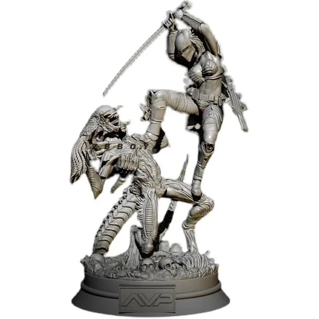 1/24 PREDATOR VS Alien Resin Model Kit Diorama for Collectors ...