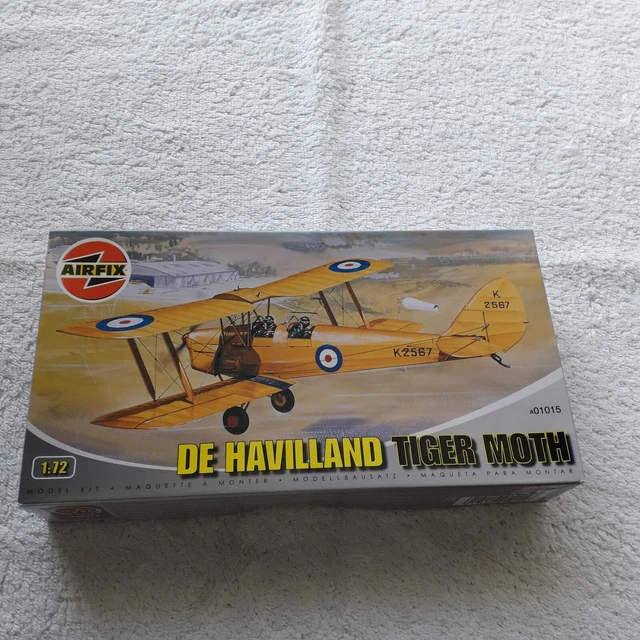 AIRFIX A01015 1:72 Scale De Havilland Tiger Moth Plastic Model Kit £14. ...