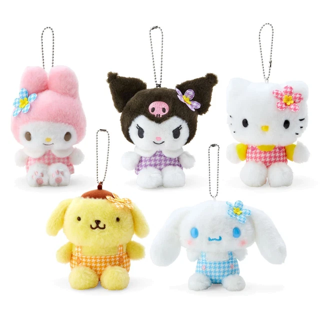 HELLO KITTY MY Melody Pompompurin Cinnamoroll Kuromi Plush Doll Keychain Kaohana EUR 33,90 ...