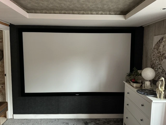 GRANDVIEW 9FT FIXED Frame Acoustic Projector Screen For Home Cinema 16: ...