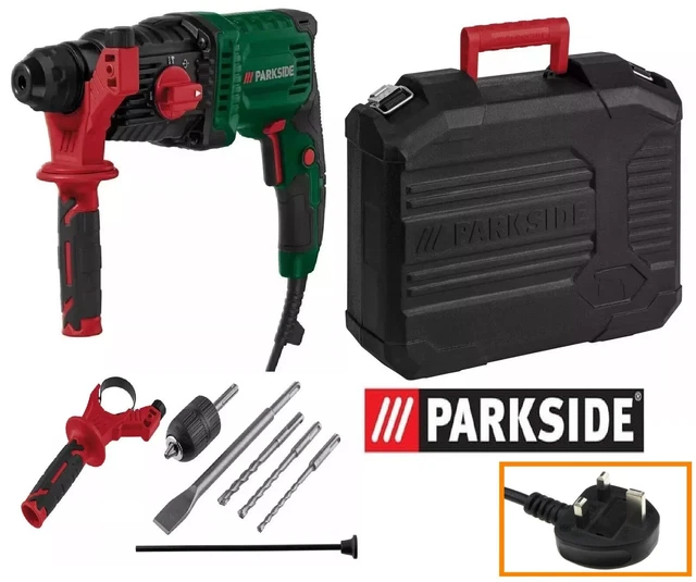 PARKSIDE SDS-PLUS HAMMER Drill 800w Mains Powered Keyless chuck Pneumatic +Case £57.49 - PicClick UK