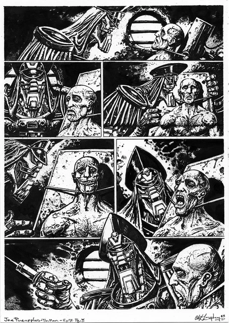 ABC WARRIORS JOE PINEAPPLES 2000AD Original Comic Art Clint Langley £ ...