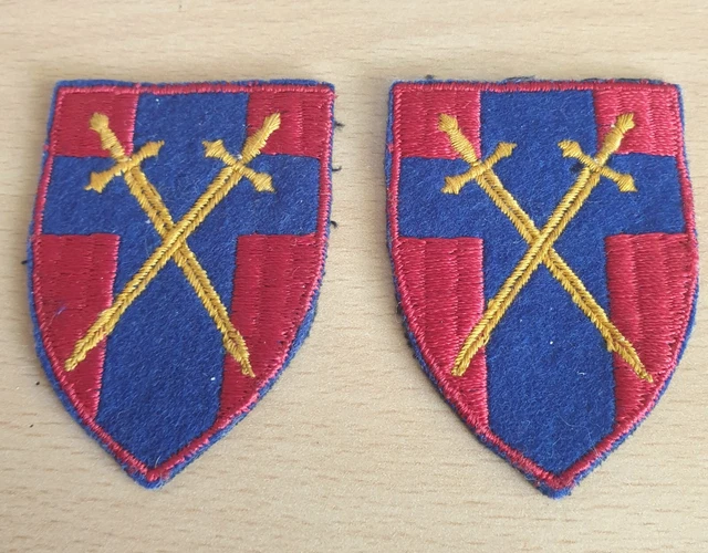 WW2 BRITISH 21ST Army Group Shoulder Patches Pairing circa 1943-45 £55. ...