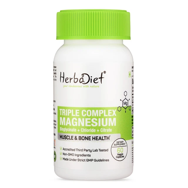 TRIPLE MAGNESIUM COMPLEX Capsules | 300mg Magnesium | Muscle & Bone ...