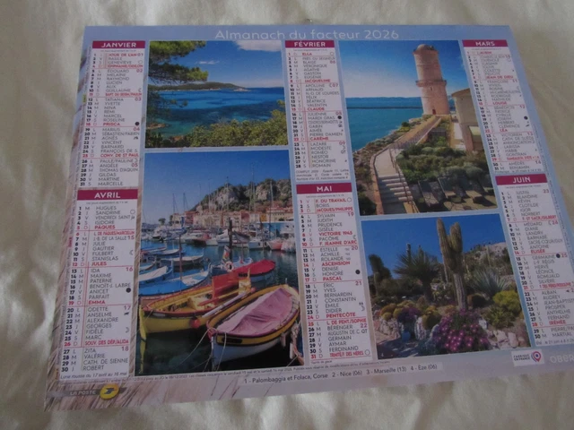 ALMANACH DU FACTEUR / Calendrier La Poste 2026 " Les Côtes " Neuf EUR 7 ...