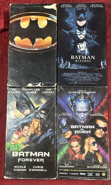 BATMAN VHS LOT Batman , Batman Returns, Batman Forever And Batman ...