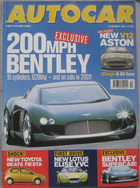 AUTOCAR MAGAZINE 10/3/1999 featuring Lotus Elise, Aston Martin, Audi ...
