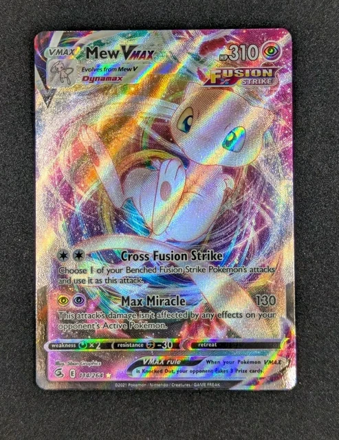 MEW VMAX 114/264 Fusion Strike Ultra Rare NM/Mint Pokemon TCG $0.99 - PicClick AU