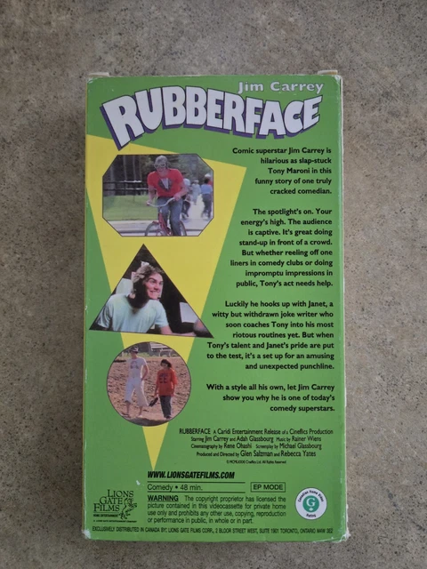 RUBBERFACE COMEDY VHS tape, Jim Carrey $6.00 - PicClick CA