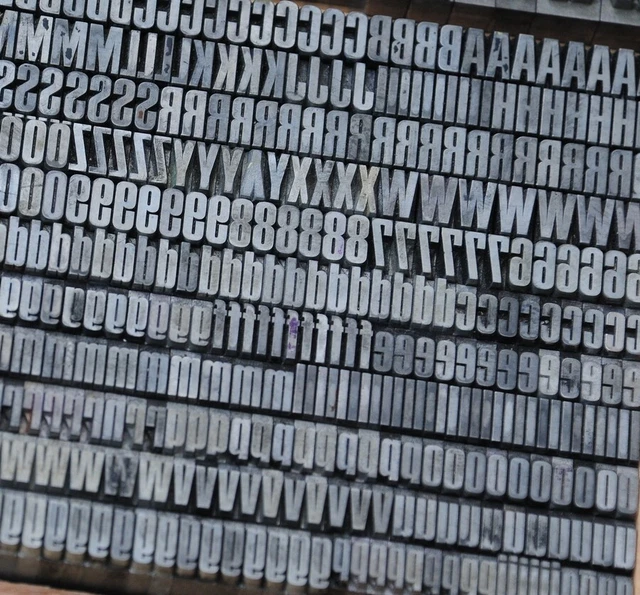 POLICE DE CARACTÈRES plomb lettres typographie imprimerie tampon sans ...