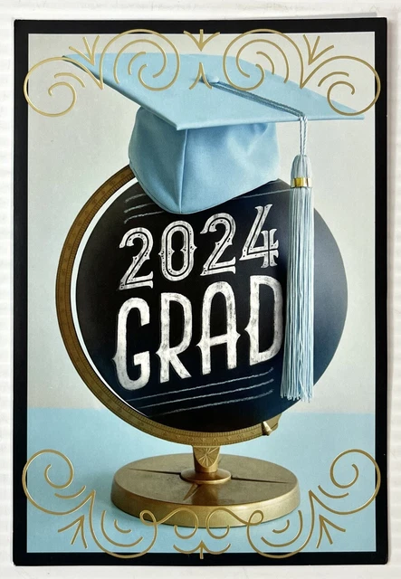 GRADUATION CARD “2024 Grad”Class Of 2024 Congratulations Hallmark Card ...