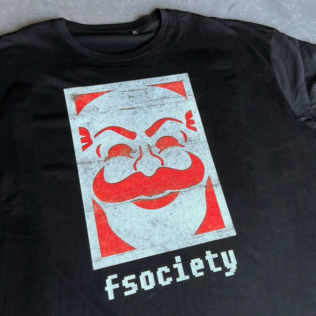 MR ROBOT FSOCIETY Hacker Collective T-shirt Evil Corp Elliot série ...