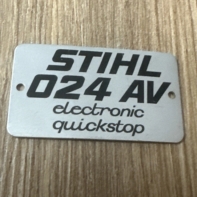TYPENSCHILD FÜR MOTORSÄGE STIHL 024 AV electronic qickstop EUR 34,00 ...