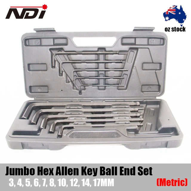 JUMBO ALLEN KEY Set Hex Key Set Extra Long Ball End 3MM-17MM ND0721 EUR ...