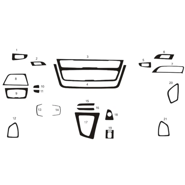 KIT DE GARNITURE de tableau de bord, revêtement effet bois pour BMW F30 ...