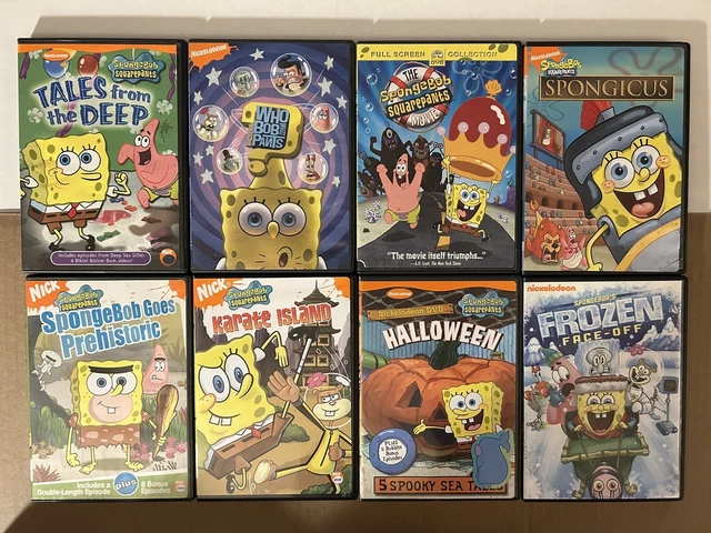 LOT OF 8 SpongeBob SquarePants DVDs Movies Kids Childrens Nickelodeon ...