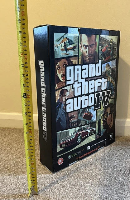 GTA 4 IV Grand Theft Auto promo Display Box Hanger Card Rare Rockstar ...