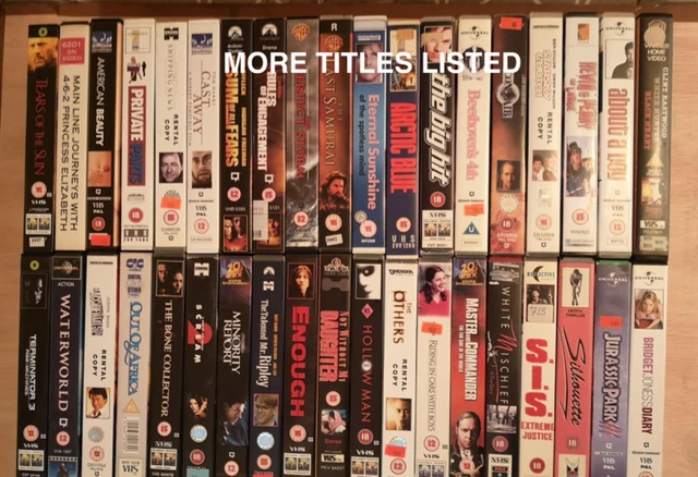 BIG BOX EX Rental Ex Library Vhs Tapes - Multi Listing - Choose Title From Menu £3.95 - PicClick UK