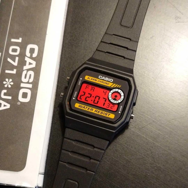 CUSTOM CASIO MOD F-94WA Digital watch Red Screen Handmade $130.00 ...