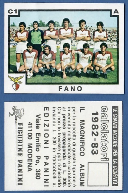FIGURINA CALCIATORI PANINI 1982/83 - Nuova/New - N.379 Squadra - Fano EUR 1,90 - PicClick IT