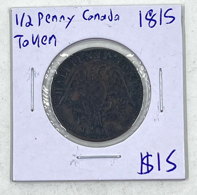 1815 CANADA 1/2 Penny Token $21.40 - PicClick CA