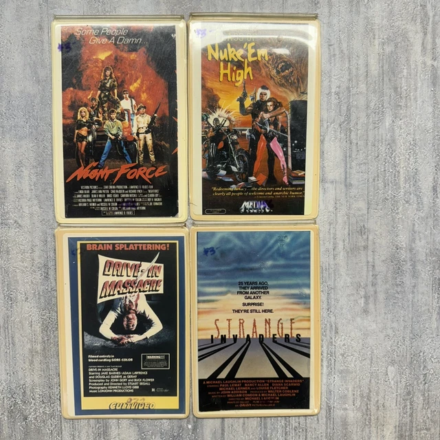 HORROR VHS MOVIE Rental Box Flip Cards (RARE) $59.99 - PicClick CA