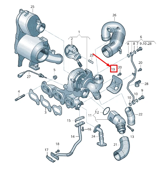 COUVERCLE DE TURBOCOMPRESSEUR SKODA RAPID NH 04B145811A NEUF ORIGINAL EUR 40,18 - PicClick FR