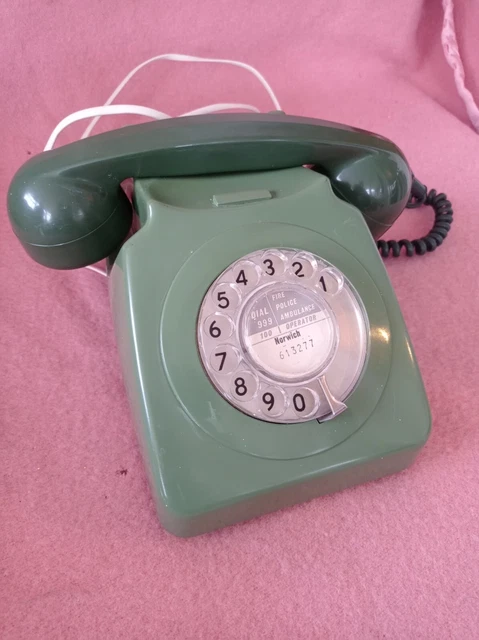 ORIGINAL ROTARY DIAL Telephone - Green GPO Converted Ready to Use £39. ...