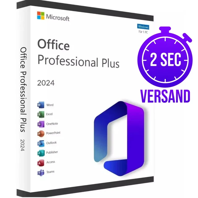 MS OFFICE 2024 Professional Plus Vollversion Key - Sofort Email Versand EUR 99,79 - PicClick DE