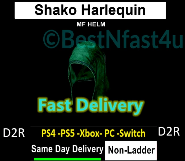 S5 LADDER SHAKO Harlequin shaco helm PC-XBOX-PS4-PS5-SWITCH Diablo 2 ...