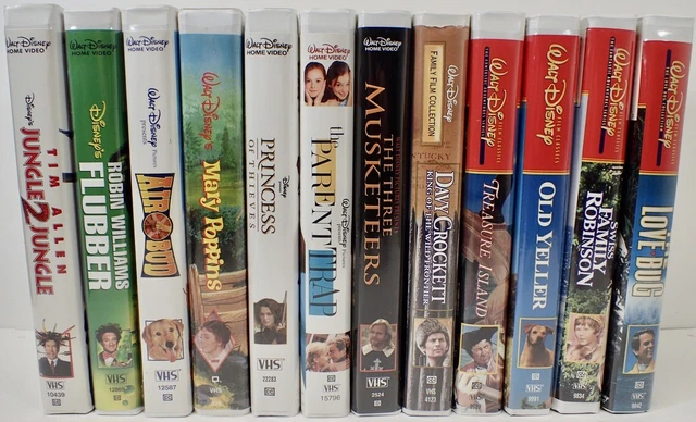 (12) VINTAGE VHS tapes CLAMSHELL DISNEY HOME VIDEO MOVIES Lot #57 £15. ...