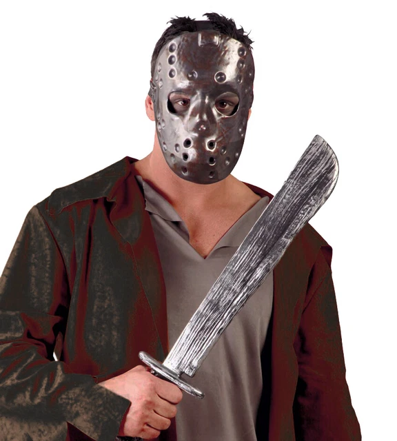 ADULTS FRIDAY 13TH Jason Mask & Machete Costume Mens Fancy Dress ...