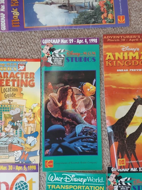 WALT DISNEY WORLD Guide Maps 21 Leaflet Bundle 1998 EUR 34,95 - PicClick IT